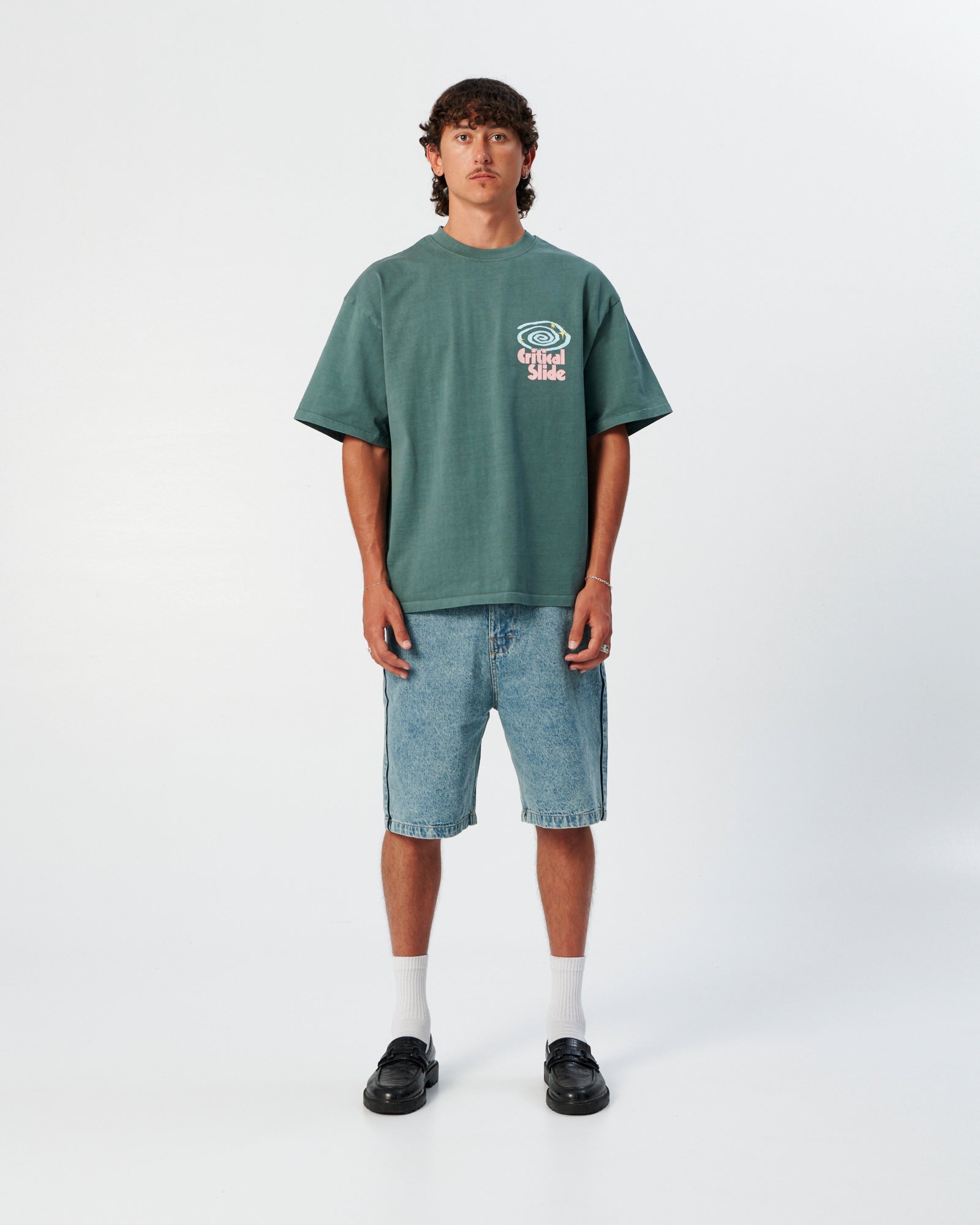 Portals Jumbo Tee - Ocean – The Critical Slide Society